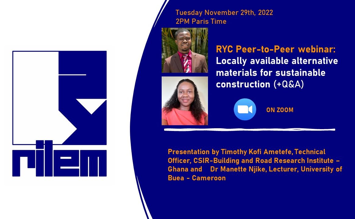 RYC Peer-to-Peer Webinar: Locally available alternative materials for ...