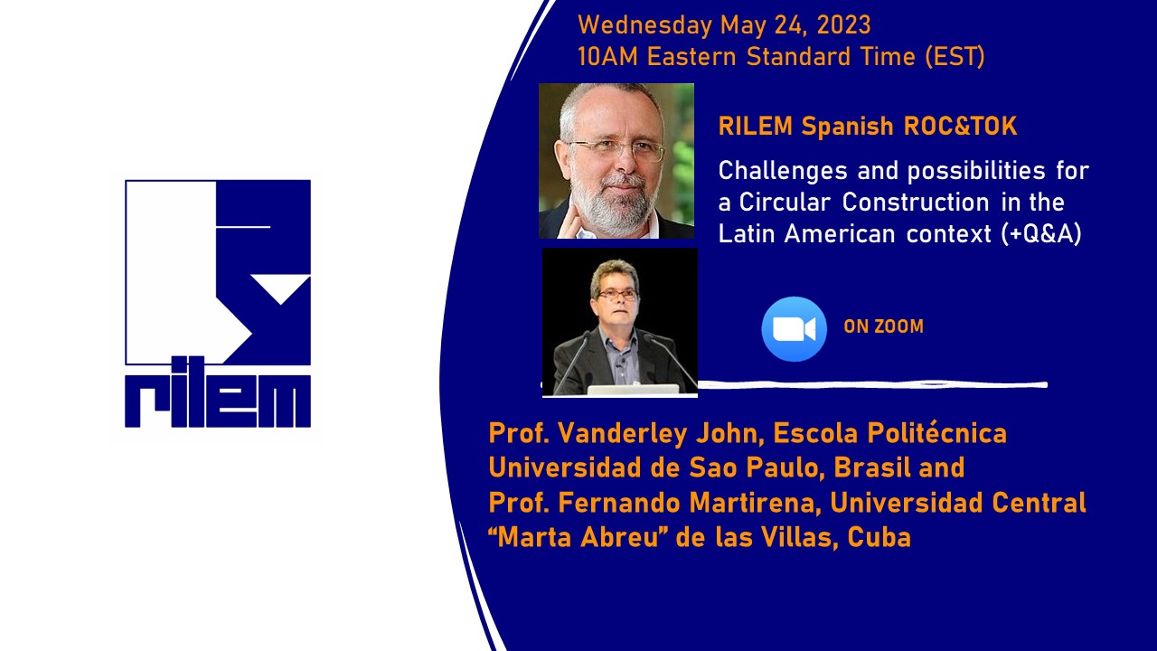 Webinario RILEM en Castellano: Desafíos y posibilidades para una ...