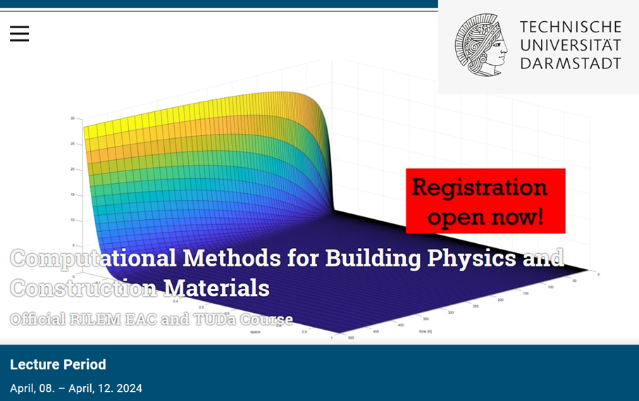 Computational Methods for Building Physics and Construction Materials