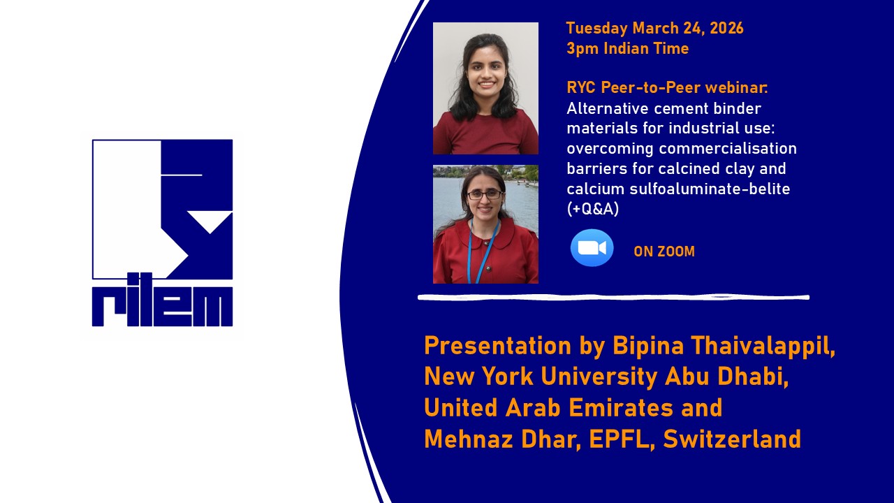 Peer-to-Peer Webinar: Alternative cement binder materials for ...