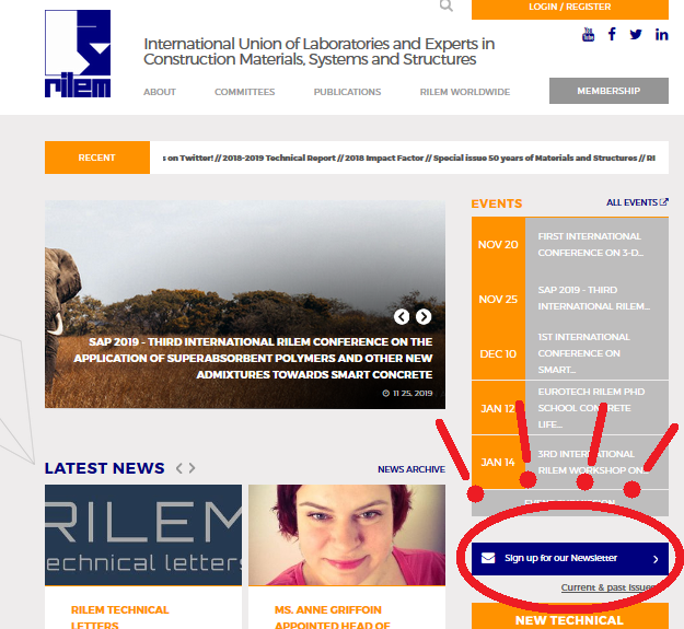 NEW RILEM NEWSLETTER!